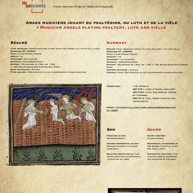 Documenting Medieval Sound: The Musiconis Database and the French ...