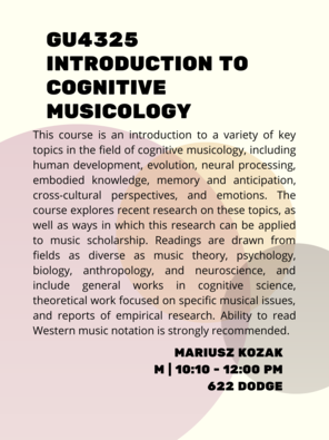 New Courses for Spring 2020 | COLUMBIA | MUSIC